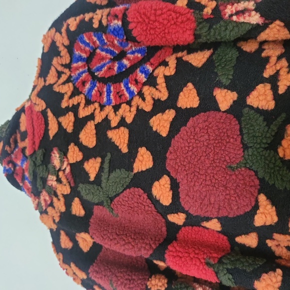 FARM Rio | Jackets & Coats | Farm Rio Snake Fruit Fleece Coat In Black ...